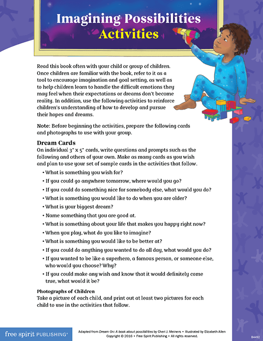 Imagining Possibilities Activities | Download | Free Spirit