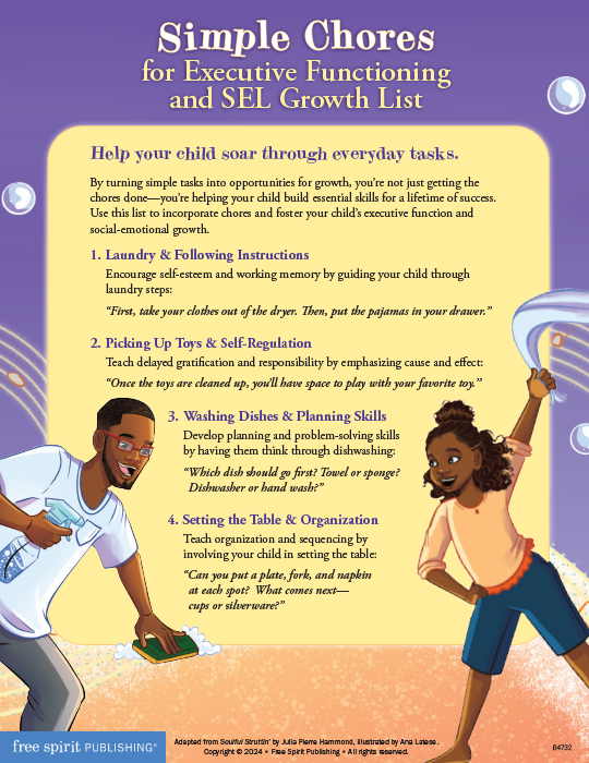 Simple Chores for Executive Functioning and SEL Growth List | Download ...