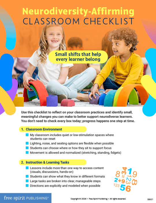 Neurodiversity-Affirming Classroom Checklist | K–12 | Download | Free ...