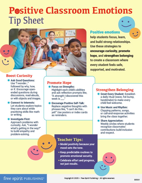 Positive Classroom Emotions Tip Sheet | K–6 | Download | Free Spirit