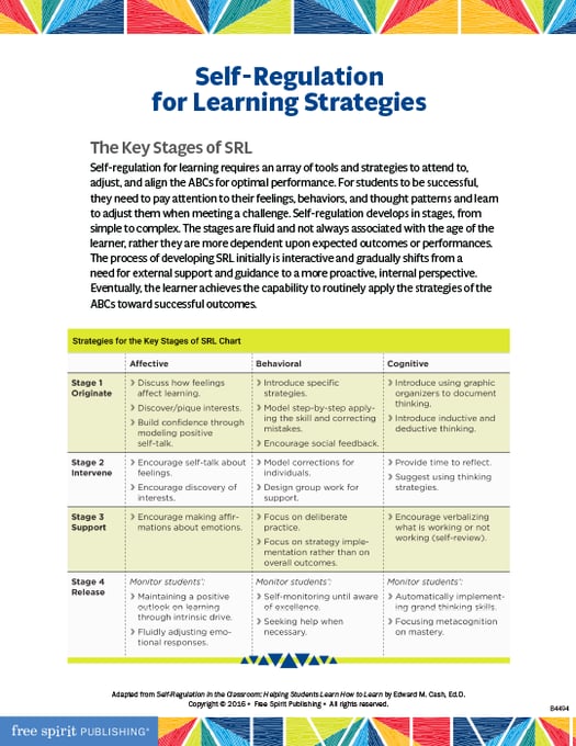 Self-Regulation for Learning Strategies | Download | Free Spirit