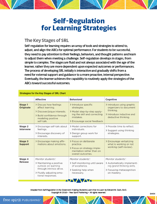 Self-Regulation for Learning Strategies | Download | Free Spirit
