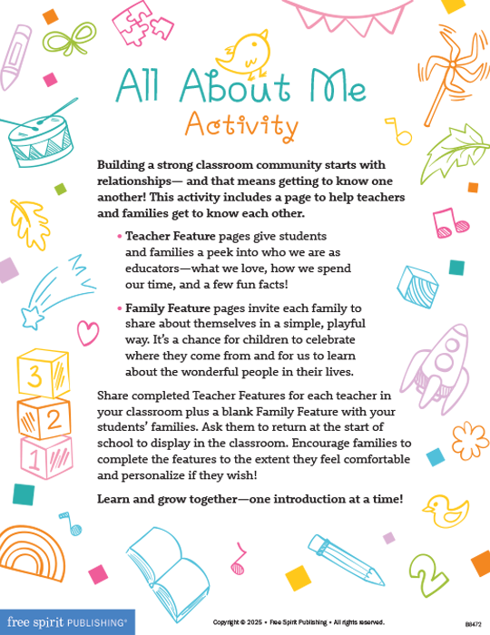 All About Me Activity | PreK | Download | Free Spirit