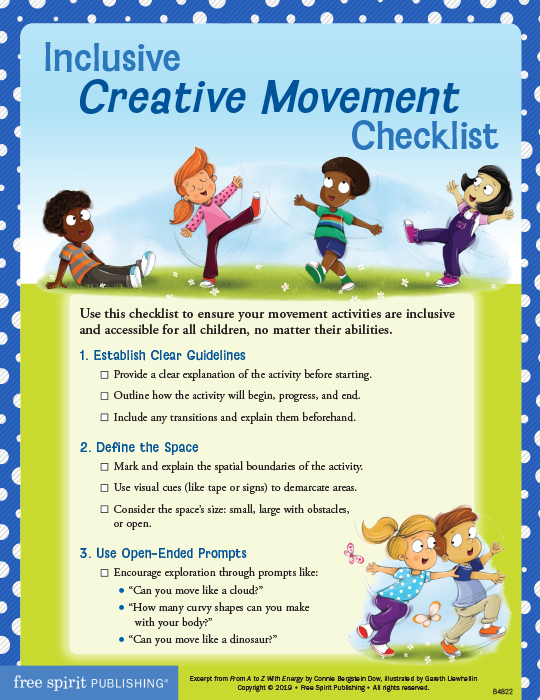 Inclusive Creative Movement Checklist | Grades PreK–K | Download | Free ...