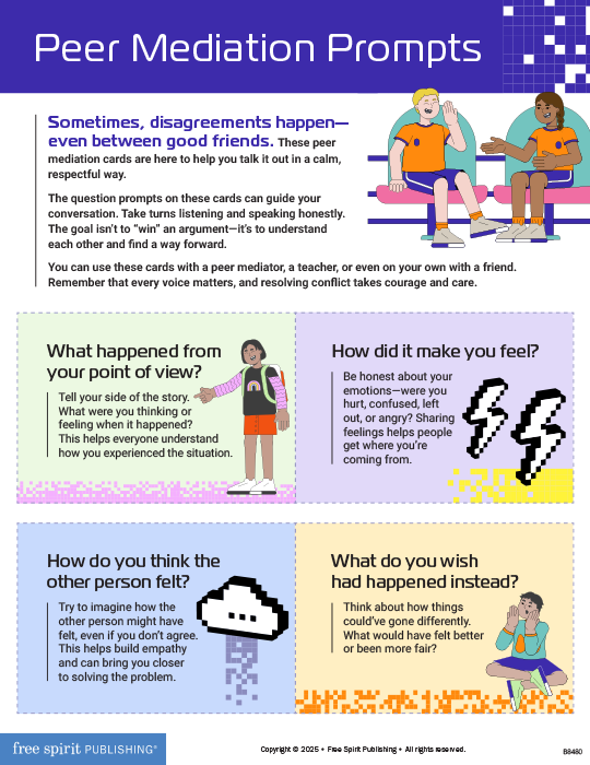 Peer Mediation Prompts | Grades 6–12 | Download | Free Spirit
