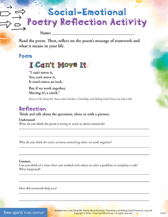 Social Emotional Poetry Reflection Activity | Grades K–5 | Download ...