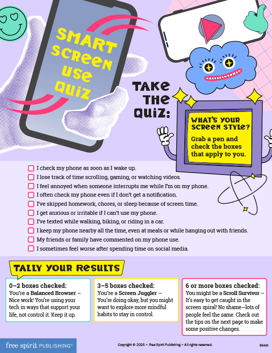 Smart Screen Use Quiz | Grades 6–12 | Download | Free Spirit