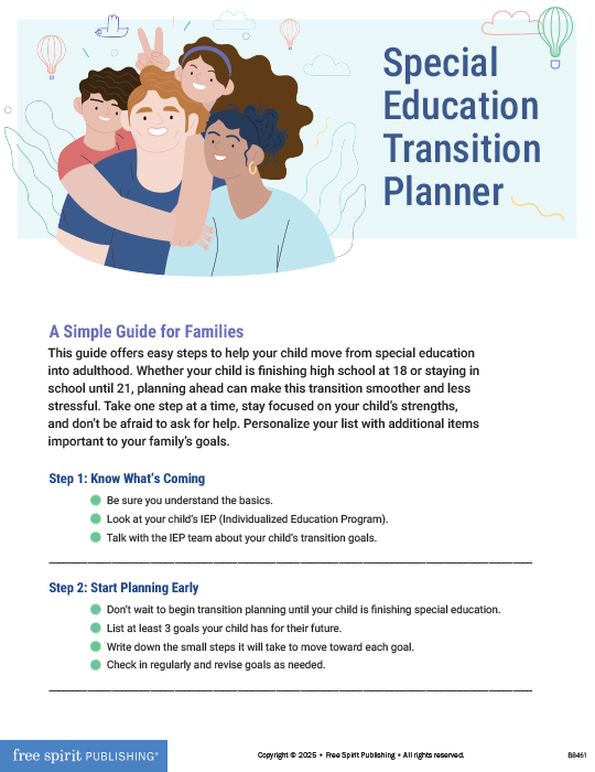 Special Education Transition Planner | Grades 9–12 | Download | Free Spirit