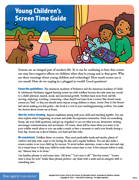 Young Children’s Screen Time Guide | Birth– 3; 4–5 | Download | FSP Admin