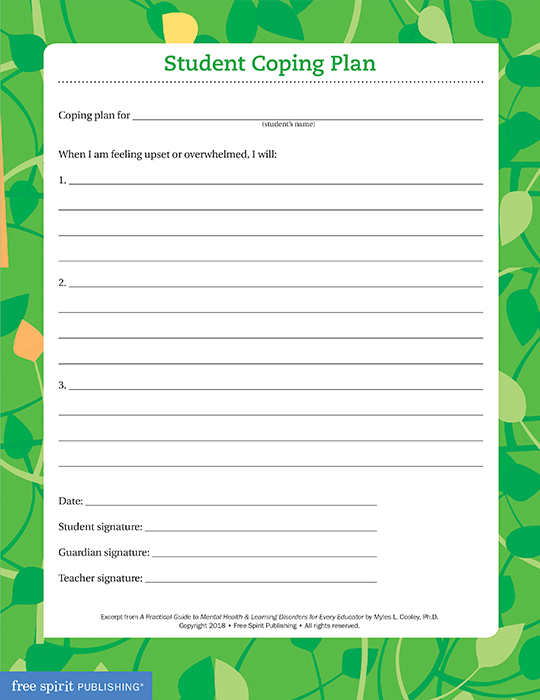 Student Coping Plan | Download | Free Spirit
