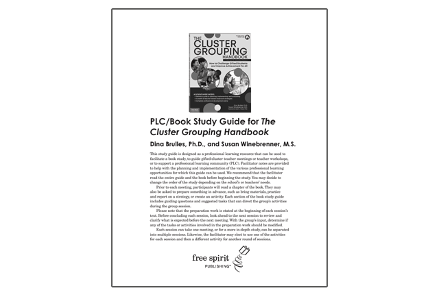 Cluster Grouping Handbook | PLC/Book Study Guide | Free Spirit