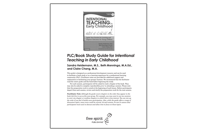 Intentional Teaching in Early Childhood | PLC/Book Study Guide | Free ...