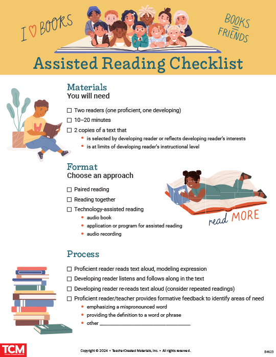 Assisted Reading Checklist | Download | TCM Admin