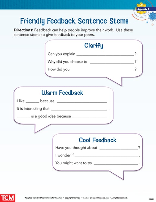 Friendly Feedback Sentence Stems | Download | TCM/Shell Friendly Feedback Sentence Stems | Download | TCM/Shell