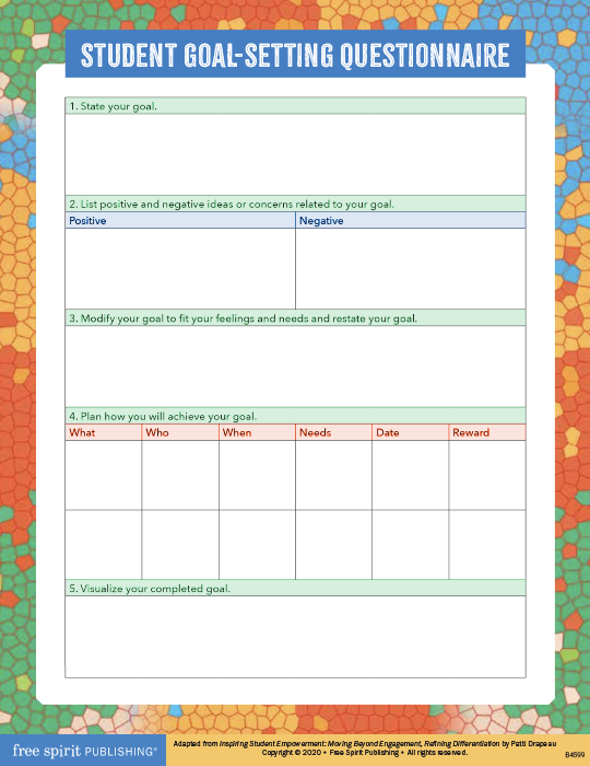 Student Goal-Setting Questionnaire | Download | TCM Admin