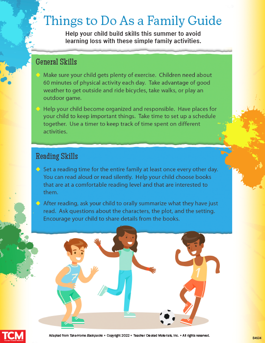 Things to Do as a Family Guide | Download | TCM Admin