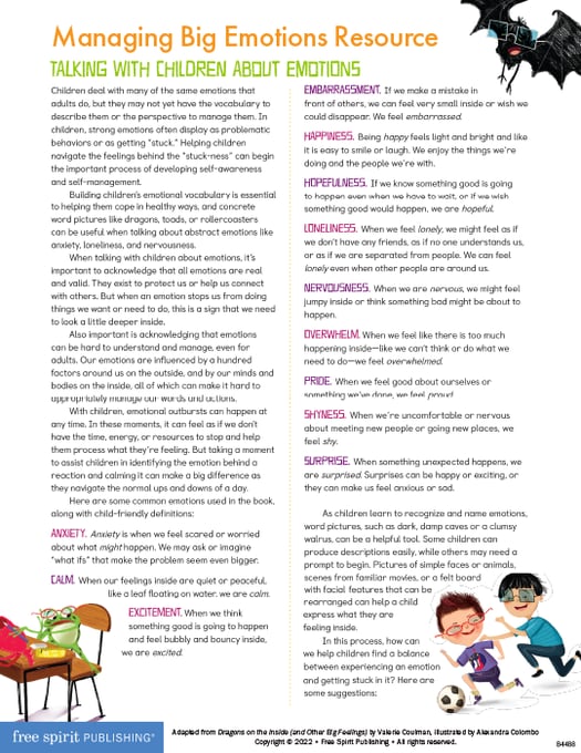 Managing Big Emotions Resource | Download | Free Spirit