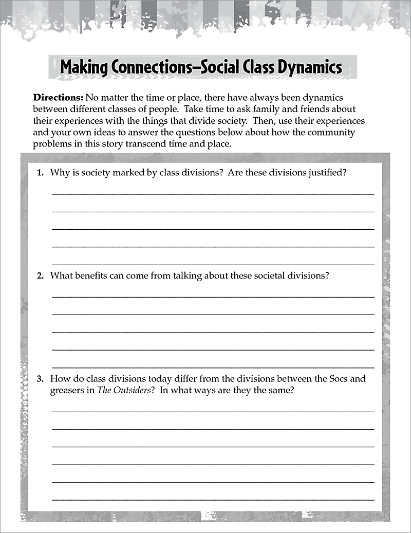 The Outsiders Making Cross-Curricular Connections | Download | TCM