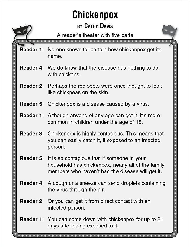 Chickenpox: Reader's Theater | Script and Lesson | TCM
