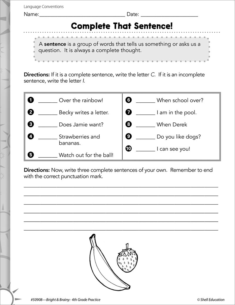 Language Conventions: Complete Sentences | Download | TCM