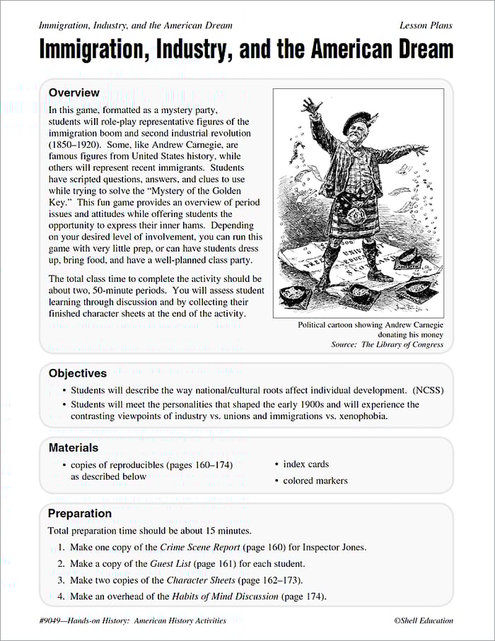 Hands-On History: Immigration, Industry, and the American Dream ...