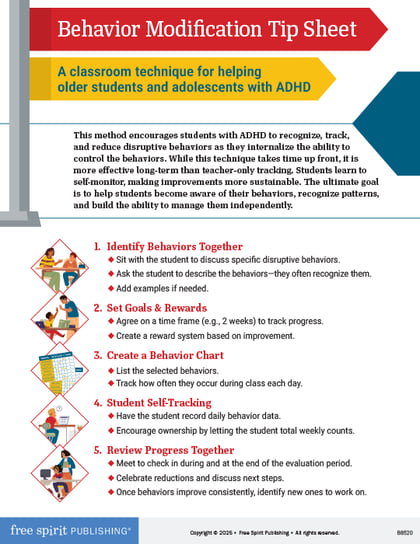 Behavior Modification Tip Sheet | Download | Free Spirit