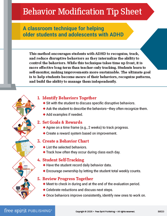 Behavior Modification Tip Sheet | Download | Free Spirit