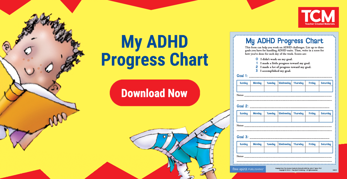 My ADHD Progress Chart | Grades 3–7 | Download | Free Spirit