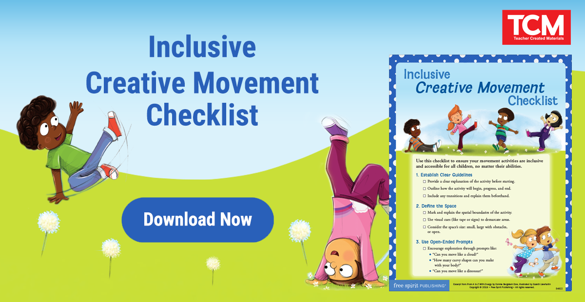 Inclusive Creative Movement Checklist | Grades PreK–K | Download | Free ...