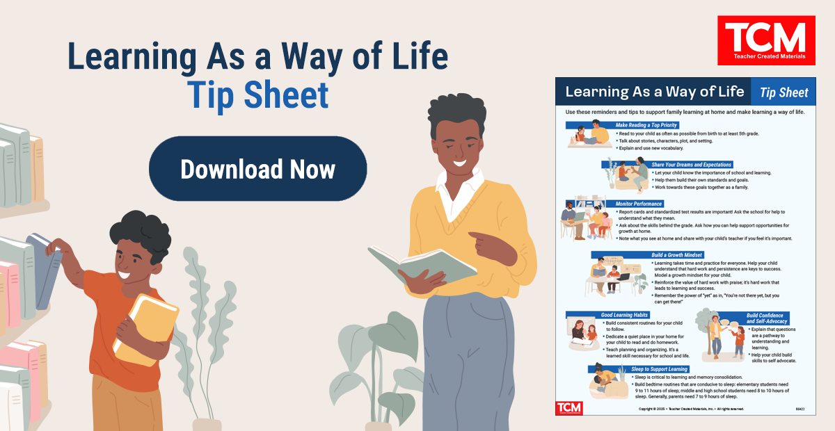 Learning as a Way of Life Tip Sheet | K–12 | Download | TCM