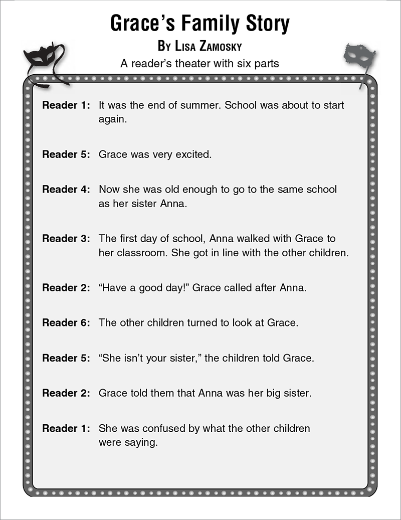 Families: Grace's Family: Reader's Theater | Script and Lesson | TCM