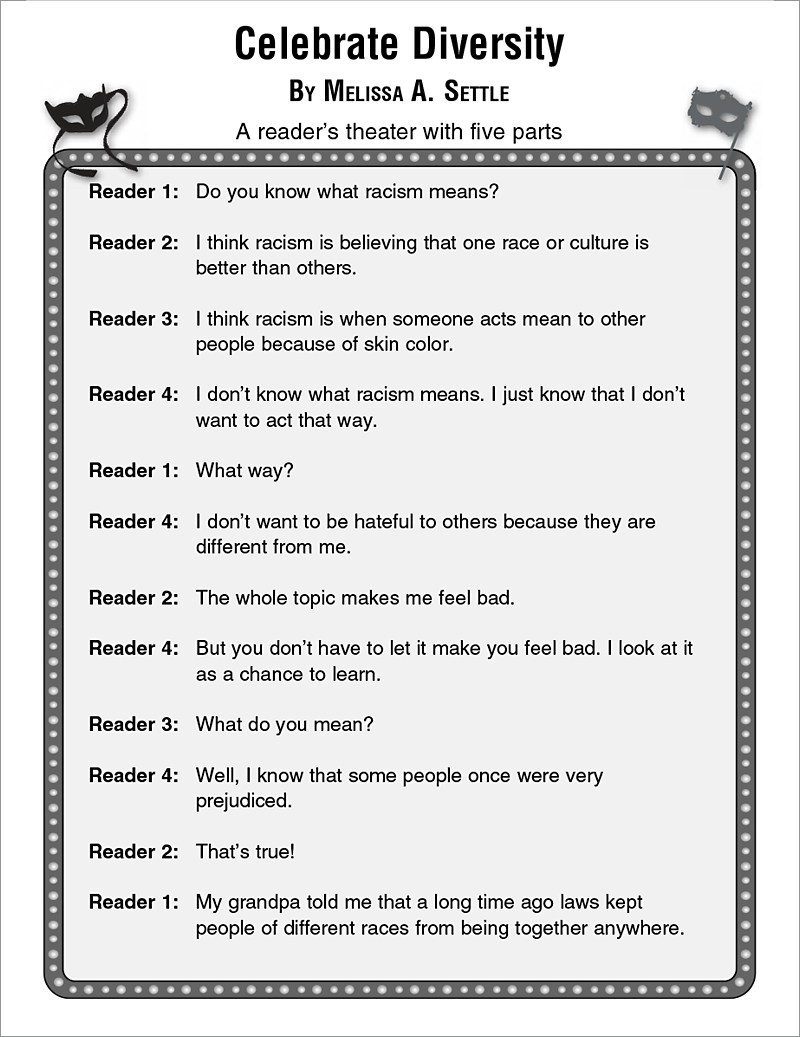Celebrate Diversity: Reader's Theater | Script and Lesson | TCM