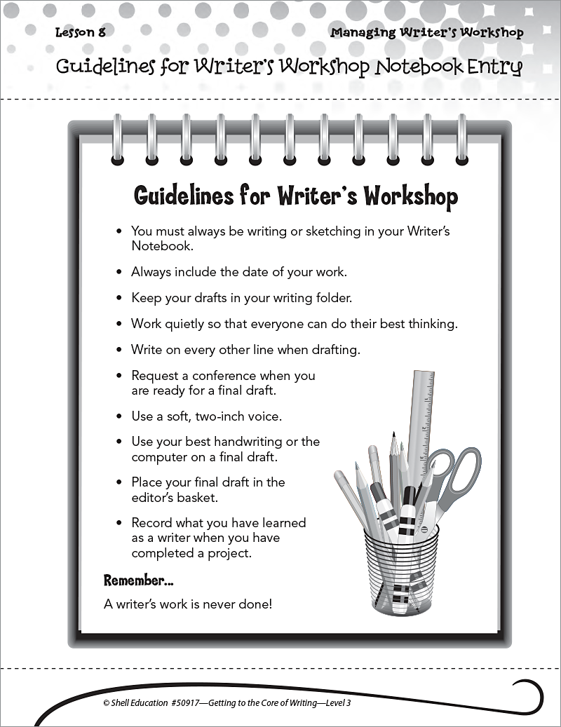 Writing Lesson: Guidelines for Writer's Workshop | Gr: 2-5 | Lesson | TCM