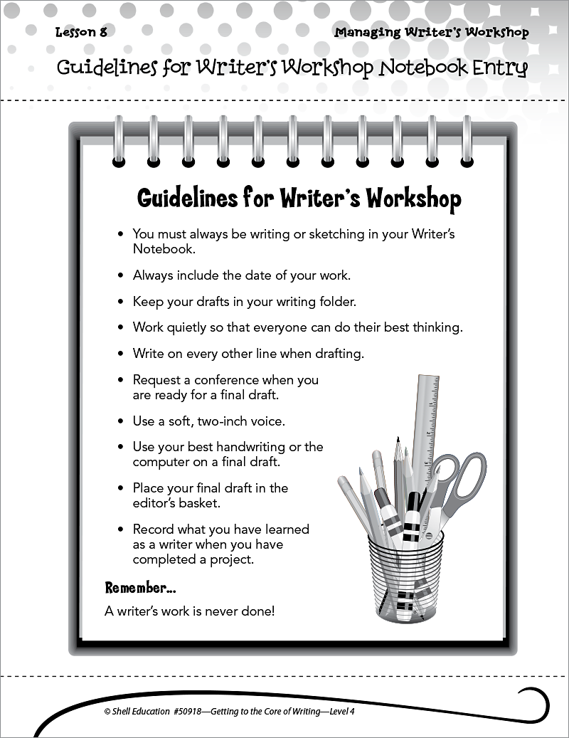 Writing Lesson: Guidelines for Writer's Workshop | Gr: 3–6 | Lesson | TCM