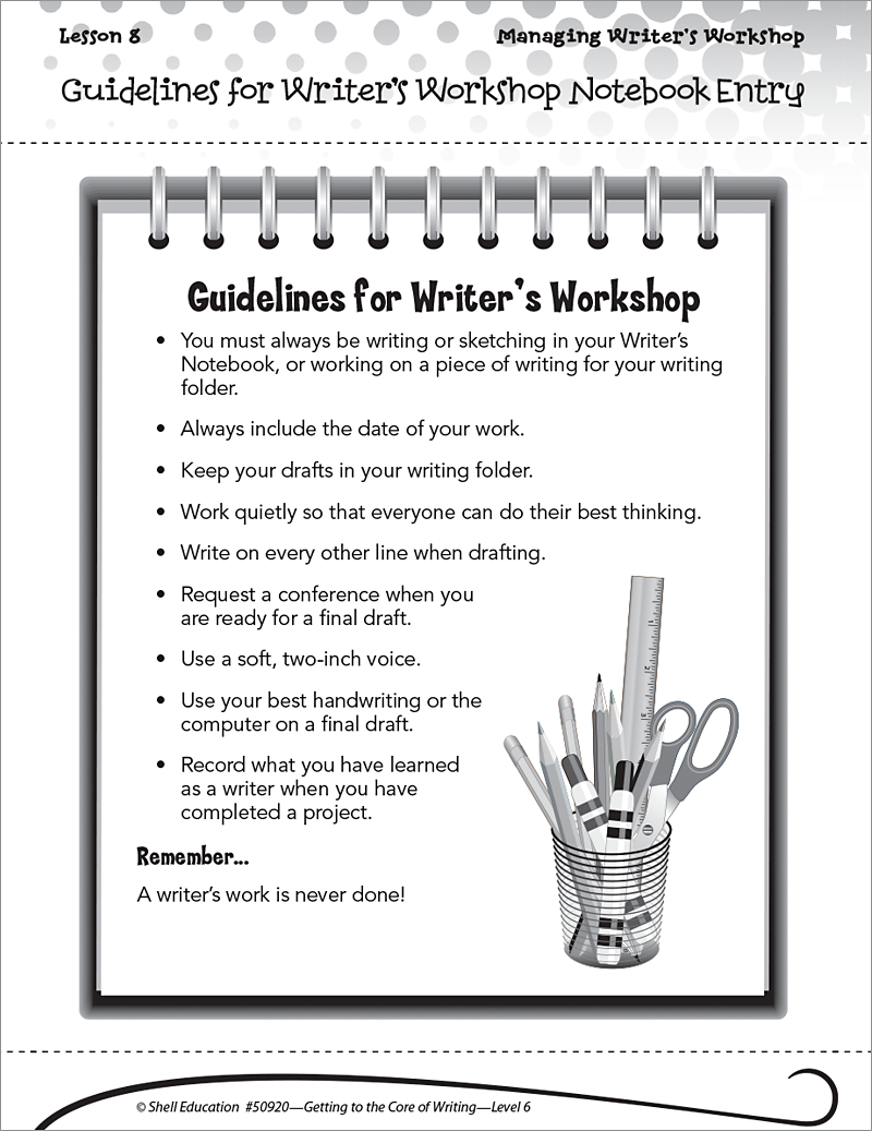 Writing Lesson: Guidelines for Writer's Workshop | Gr: 5–8 | Lesson | TCM