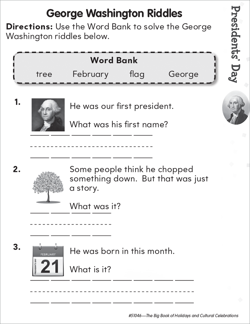 Presidents' Day | Gr: K–2 | Activity Kit | TCM